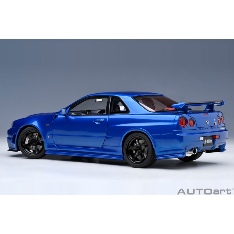 77462 Nissan Skyline GT-R R34 Z tune Midnight Bayside Blue velgen autoart