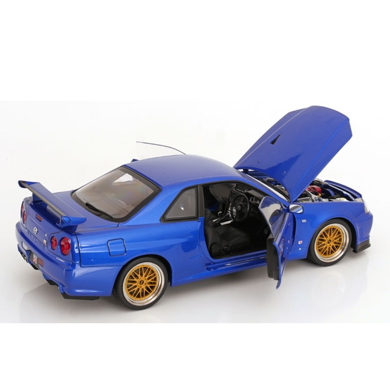KKDC1202112 Nissan Skyline GTR R34 V Spec II 2001 BBS rims blue